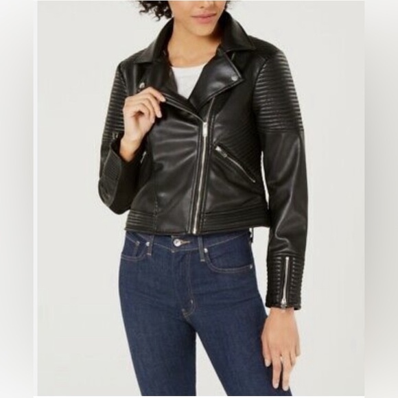 Bar III | Jackets & Coats | Bar Iii Faux Moto Leather Jacket | Poshmark
